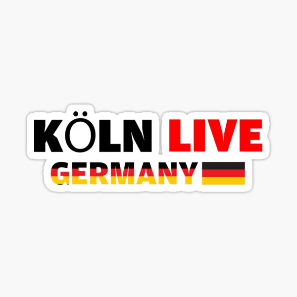 "German KÖLN City Live" Sticker for Sale by Flowerone | Redbubble