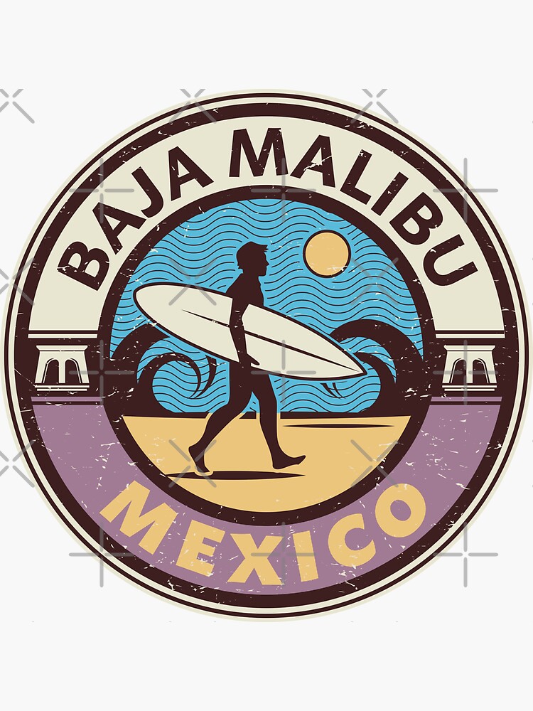 "Baja Malibu, Baja California, Mexico" Sticker for Sale by studio838 ...