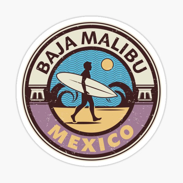 "Baja Malibu, Baja California, Mexico" Sticker for Sale by studio838 ...