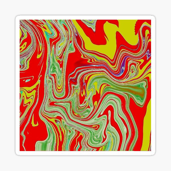 "Vibrant Romantic Red Vibe Mixed Colors" Sticker for Sale by Barolina ...