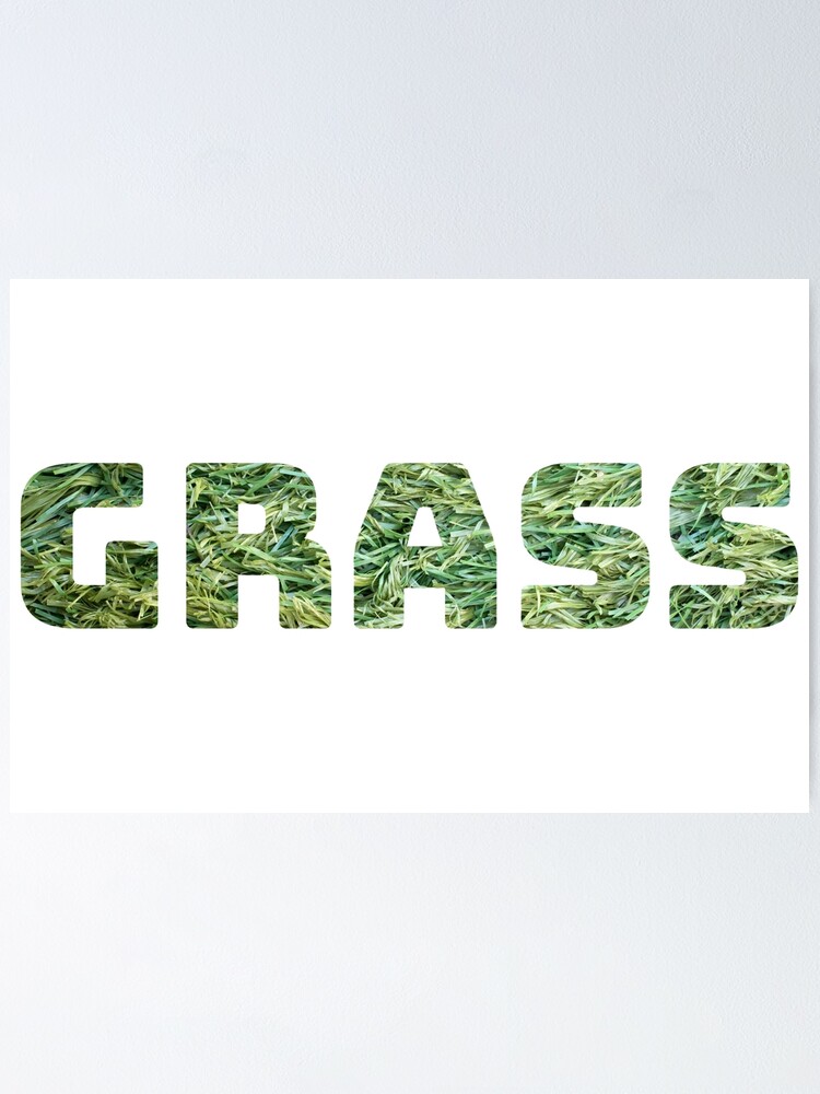 "Grass word and picture" Poster for Sale by Rocklights | Redbubble