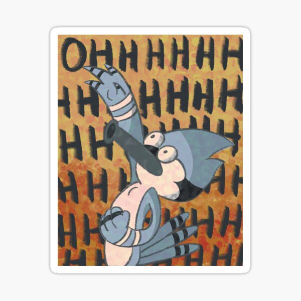 "Mordecai OHHH!" Sticker for Sale by linkdarkw | Redbubble