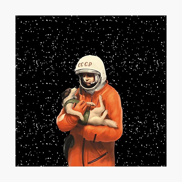 "LAIKA AND GAGARIN - SOVIET SPACE HEROES" Photographic Print for Sale ...