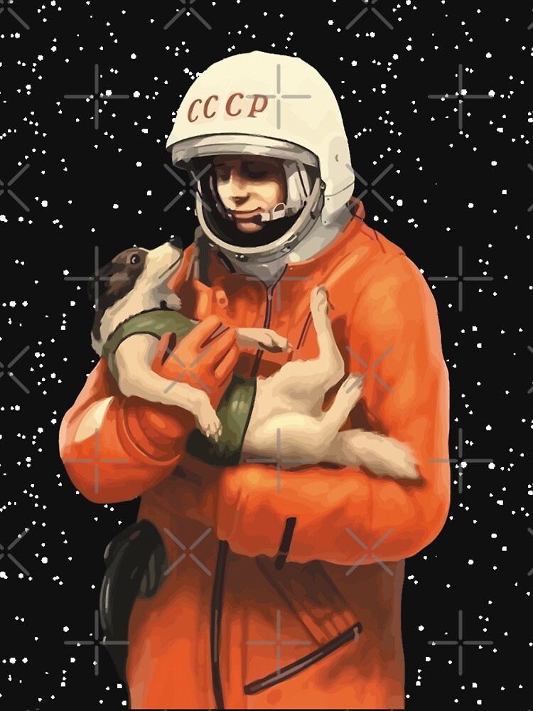"LAIKA AND GAGARIN - SOVIET SPACE HEROES" Classic T-Shirt for Sale by ...