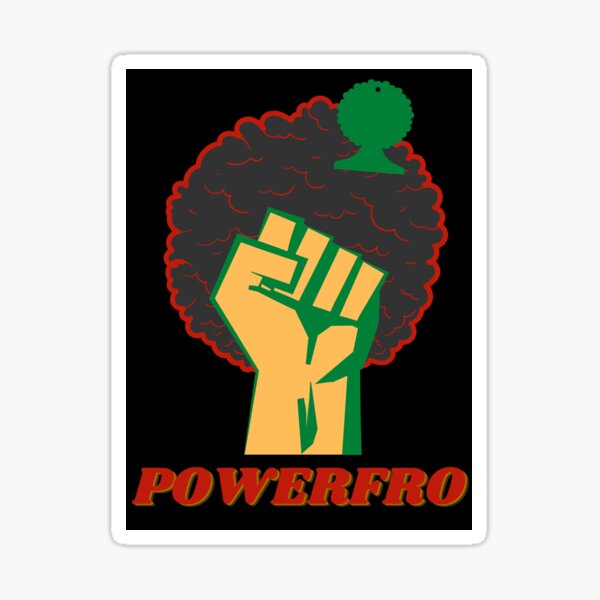 "Powerfro- Red, Green, Yellow/ Power Fist With Afro And Pick ...