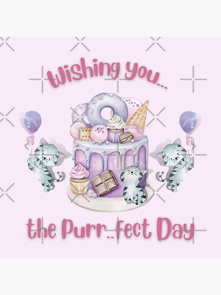 "Tabby Cats...A lovely design using grey tabby cats and cake... Wishing ...