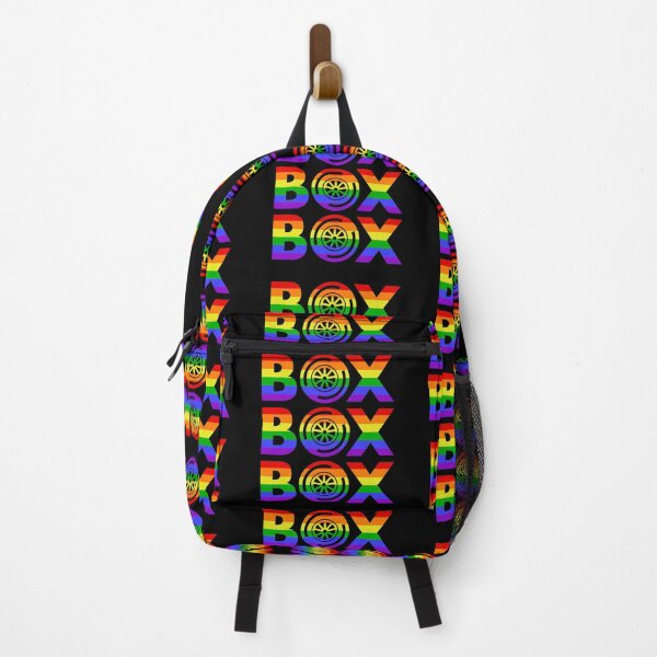 "Box Box Box" F1 Tyre Compound Pride Colours Design Backpack