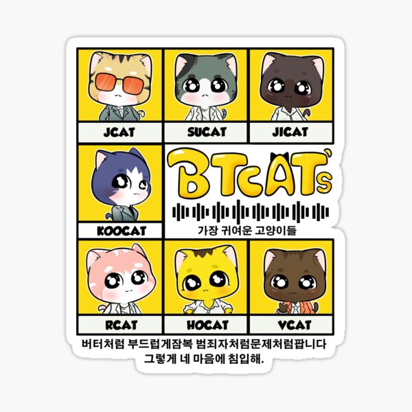 "cute btcats" Sticker for Sale by catskawaii | Redbubble