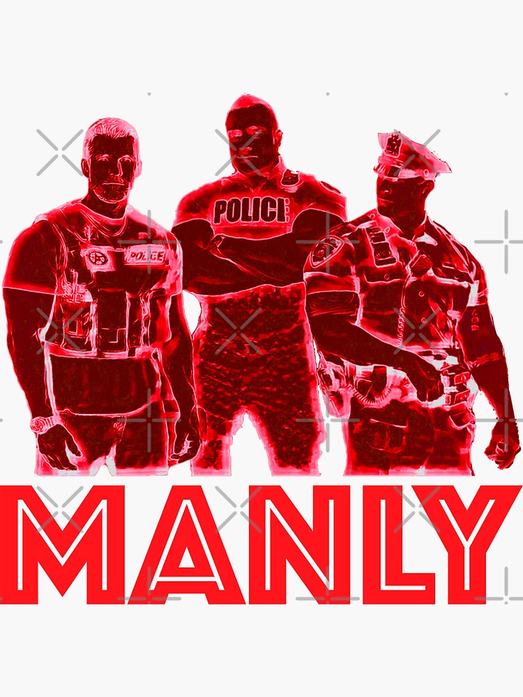 "MANLY (Red Theme)" Sticker for Sale by LiverpoolStore | Redbubble