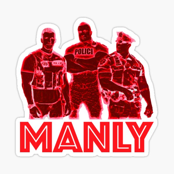 "MANLY (Red Theme)" Sticker for Sale by LiverpoolStore | Redbubble