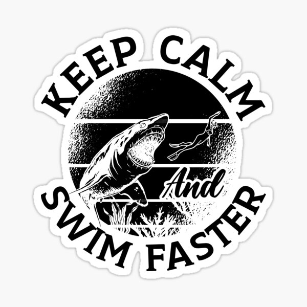 "Freediver Keep Calm And Swim Faster Freediving" Sticker for Sale by ...