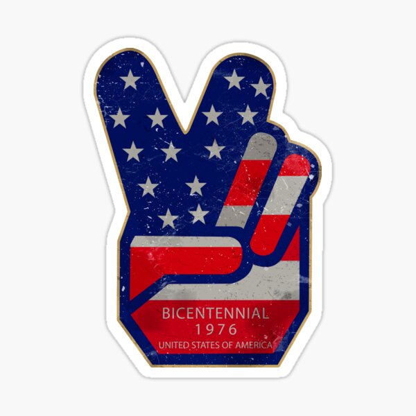 "Spirit of 76 Bicentennial hand " Sticker for Sale by Ploxd | Redbubble