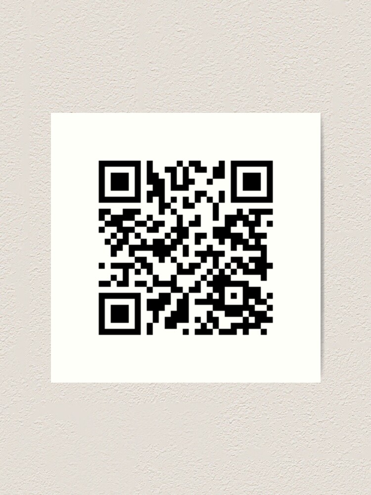 "Rickroll Rick Astley QR Code Prank" Art Print for Sale by popex ...
