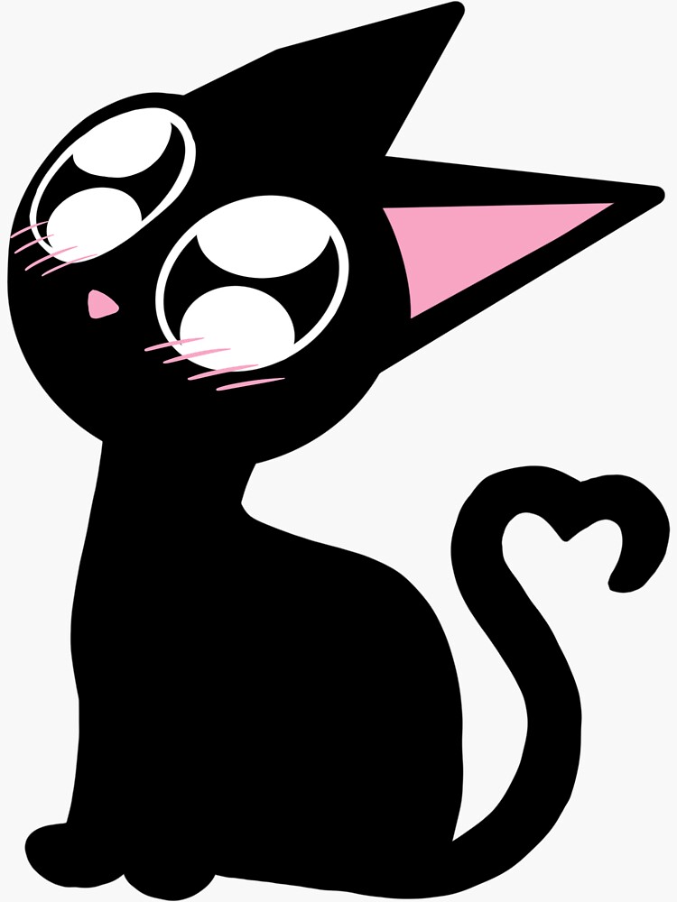 "Adoring Kitty Sticker" Sticker for Sale by IvoryHeather | Redbubble