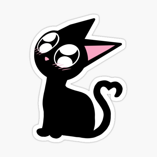 "Adoring Kitty Sticker" Sticker for Sale by IvoryHeather | Redbubble