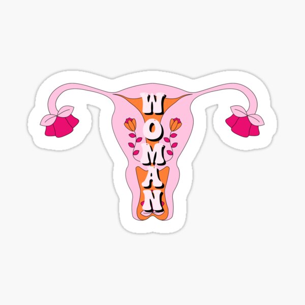 "Woman Female Reproductive System" Sticker for Sale by socialbylindsay ...