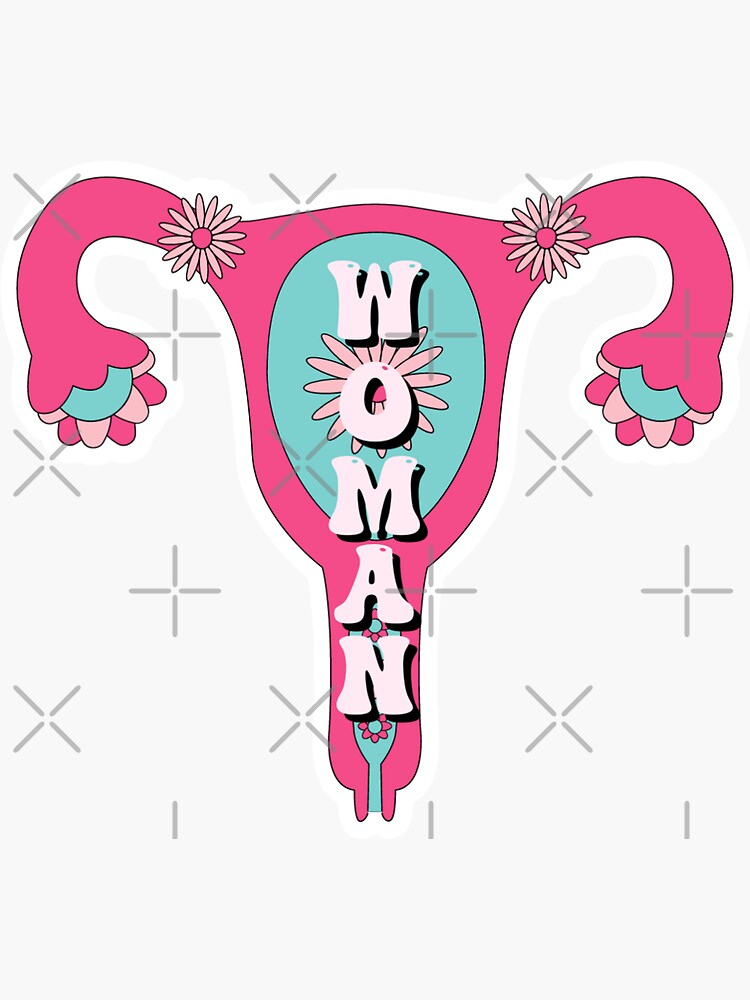 "Woman Female Reproductive System" Sticker for Sale by socialbylindsay ...