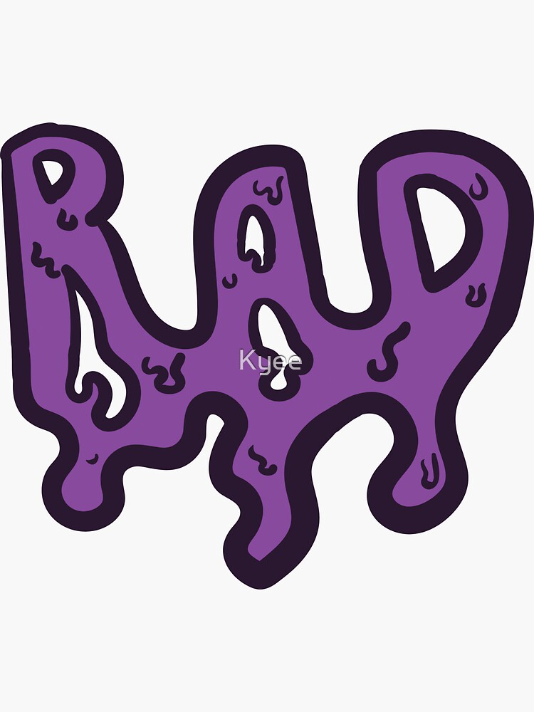 "Purple Rad" Sticker for Sale by Kyee | Redbubble