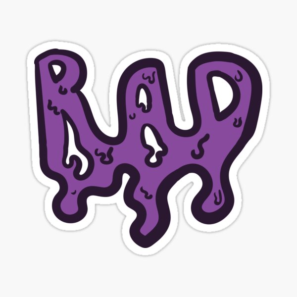 "Purple Rad" Sticker for Sale by Kyee | Redbubble