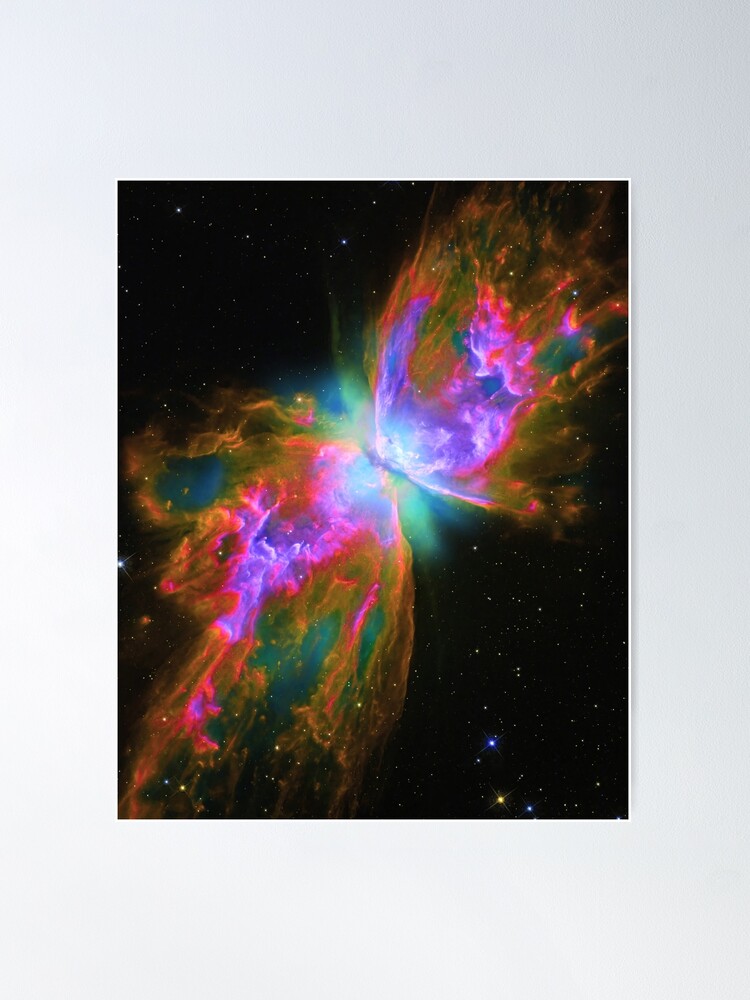 Hubble Stickers Redbubble HUBBLE SPACE TELESCOPE 3D' Poster