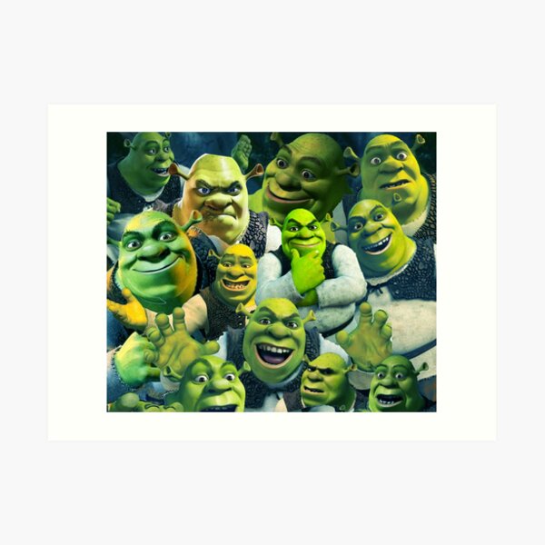 "Shrek collage poster design 2021" Art Print for Sale by JENNIL1 ...