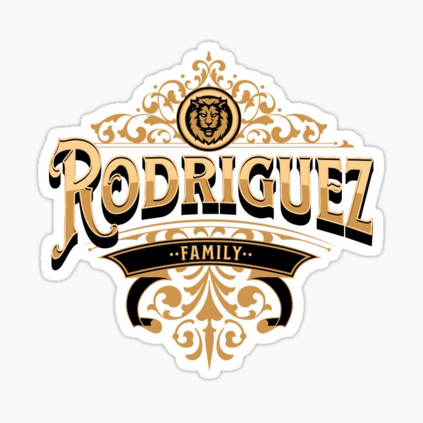 Pegatina «Cresta familiar vintage Rodríguez» de CattlettArt | Redbubble