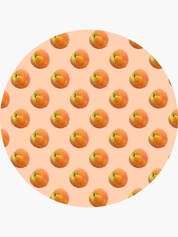 "Peach Round" Sticker for Sale by art-in-time | Redbubble