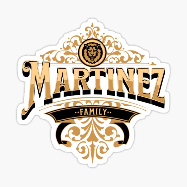 "Cool Vintage Style Family Martinez " Sticker for Sale by CattlettArt ...
