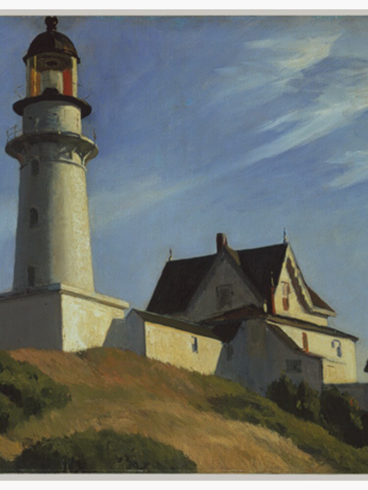 "Edward Hopper Lighthouse at Two Lights" Sticker for Sale by ...