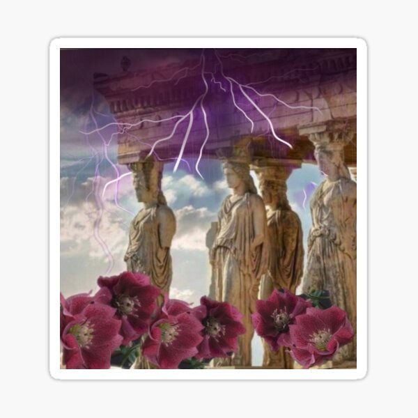 "Greece Goddesses on Acropolis" Sticker for Sale by Starkline | Redbubble