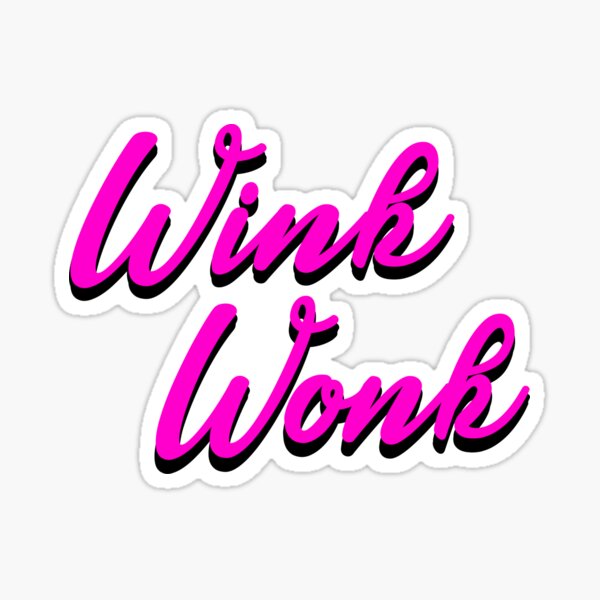 "Wink Wonk" Sticker for Sale by JoyCreww | Redbubble
