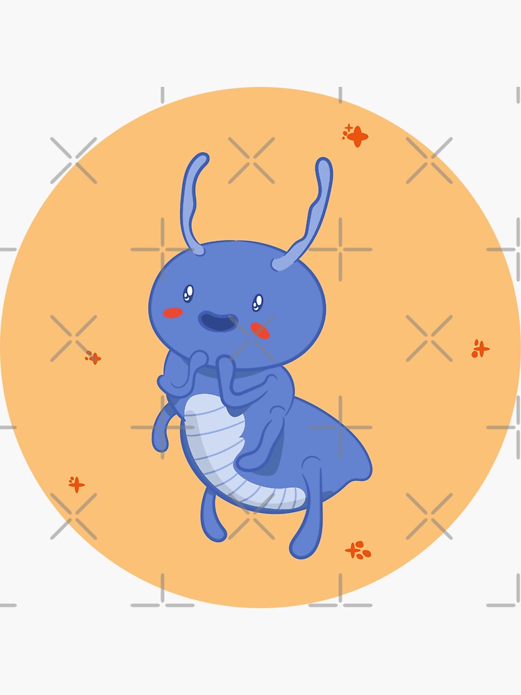 "Big Blue Ant" Sticker for Sale by cutieotter | Redbubble