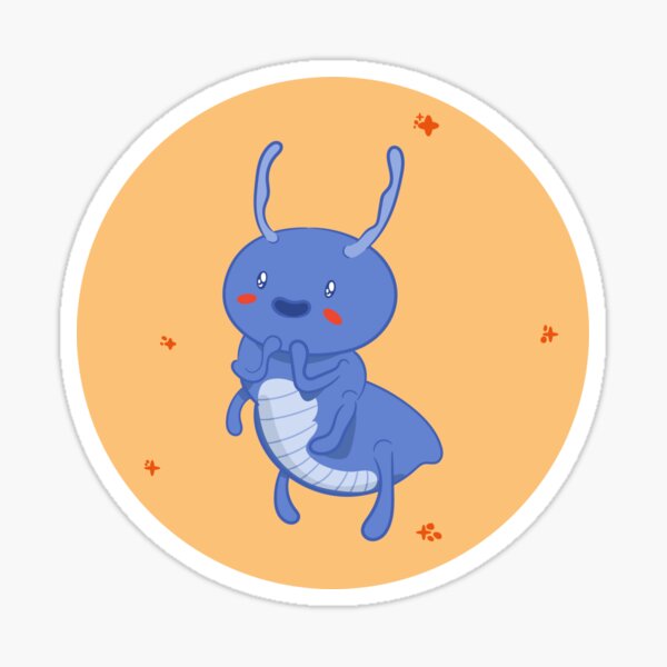 "Big Blue Ant" Sticker for Sale by cutieotter | Redbubble