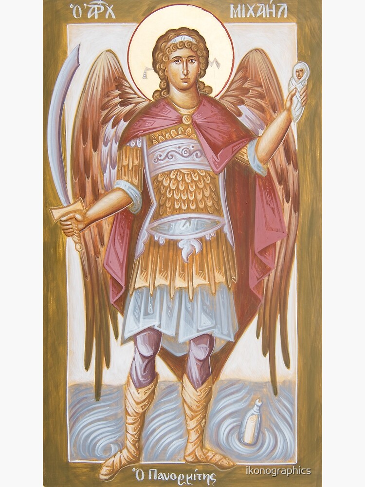 "Archangel Michael Panormitis" Poster for Sale by ikonographics | Redbubble
