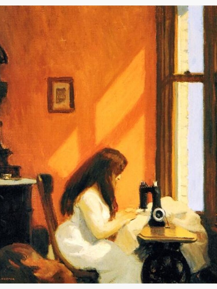 "Edward Hopper Girl at the sewing machine" Poster by Penelope101 ...