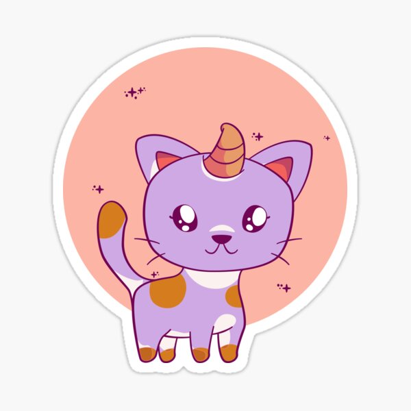 "Caticorn Cat Unicorn" Sticker for Sale by cutieotter | Redbubble