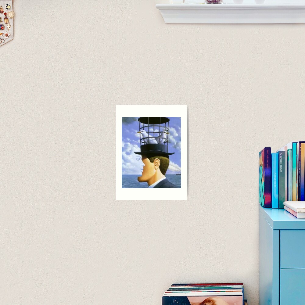 "Art by rené magritte cage of peace the great war draw " Art Print for ...