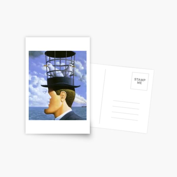 "Art by rené magritte cage of peace the great war draw " Postcard for ...