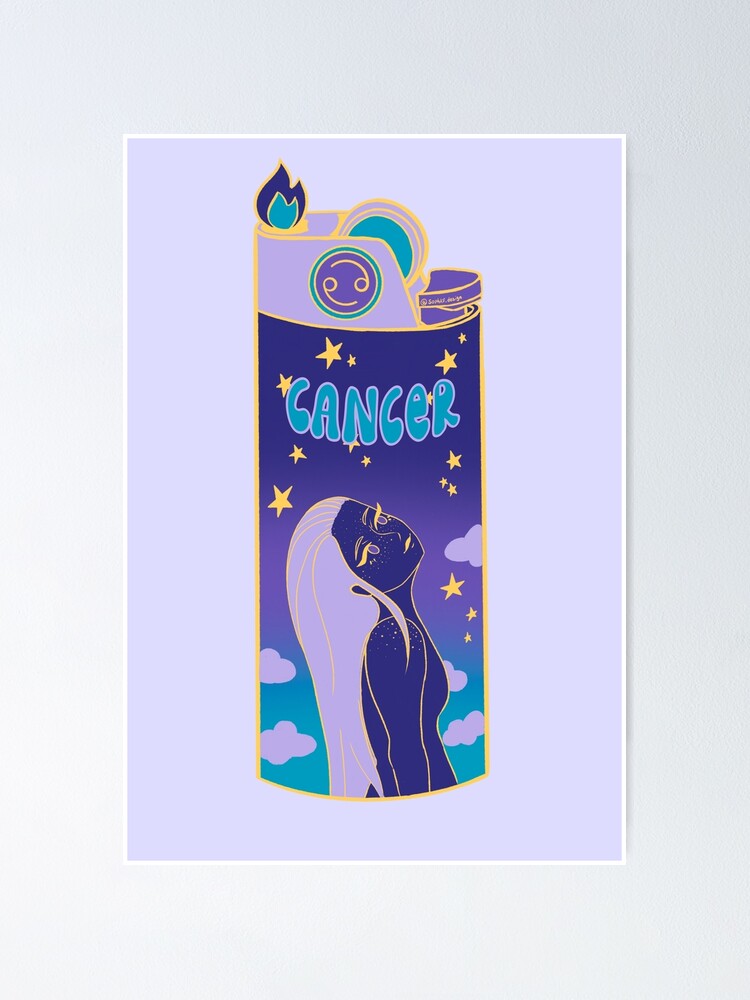 "Femme Astrology Lighter - Cancer Zodiac Sign" Poster for Sale by ...