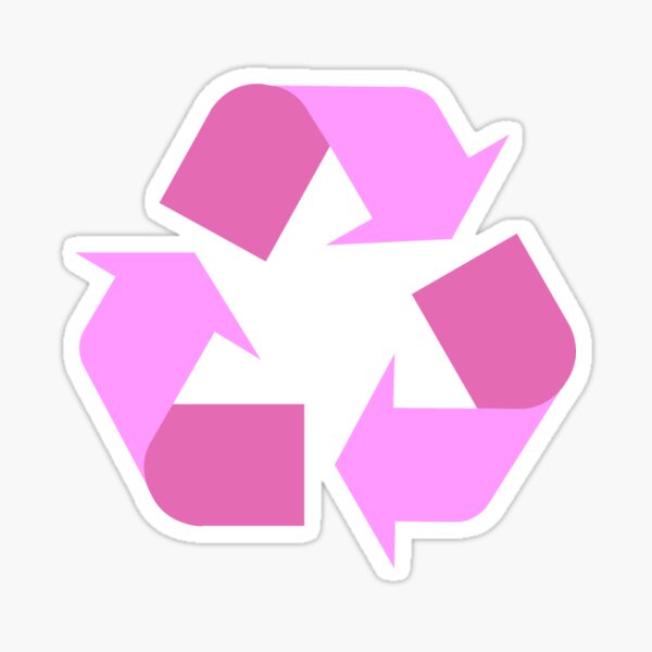 "Recycle Symbol (pink)" Sticker for Sale by Popular-Gifts | Redbubble