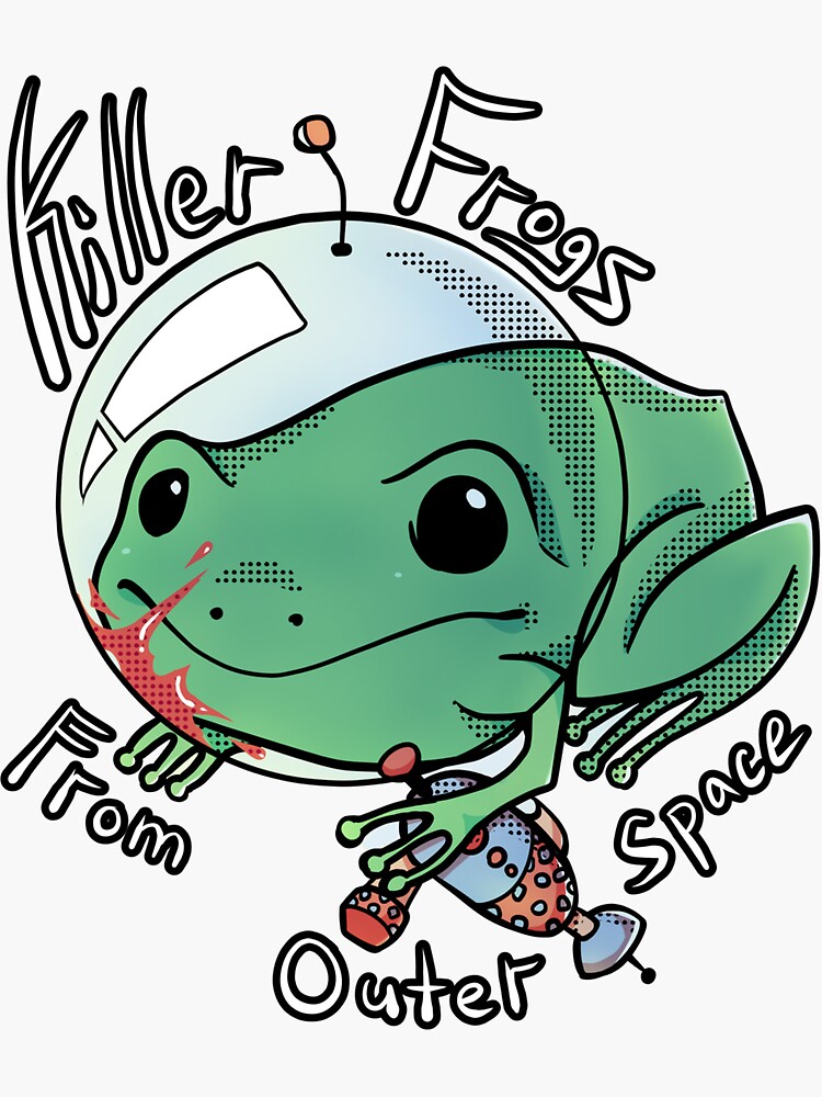 "Killer Frogs From Outer Space " Sticker for Sale by rstack13 | Redbubble