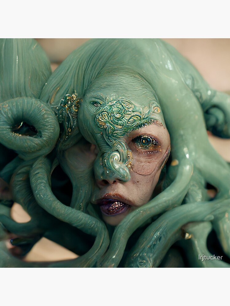 "Cthulhu Lady #1 | HP Lovecraft | Alphonse Mucha | Cthulhu | Dagon | 3D ...