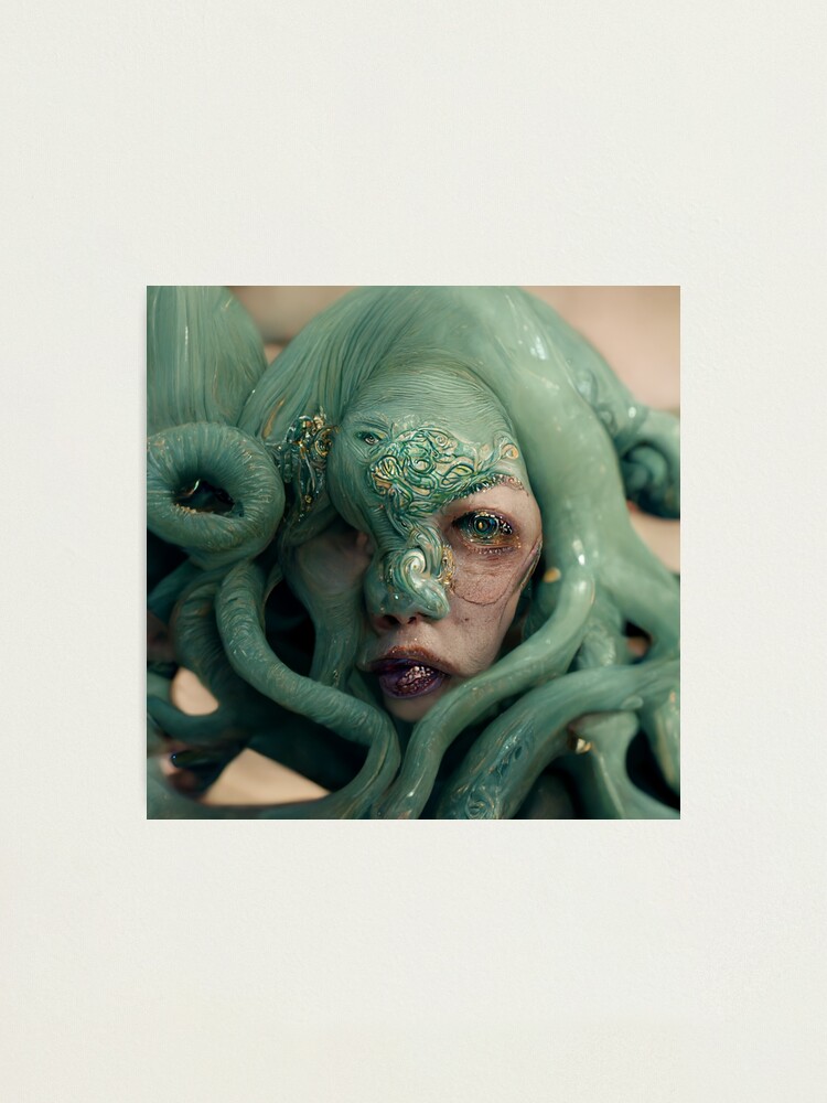 "Cthulhu Lady #1 | HP Lovecraft | Alphonse Mucha | Cthulhu | Dagon | 3D ...