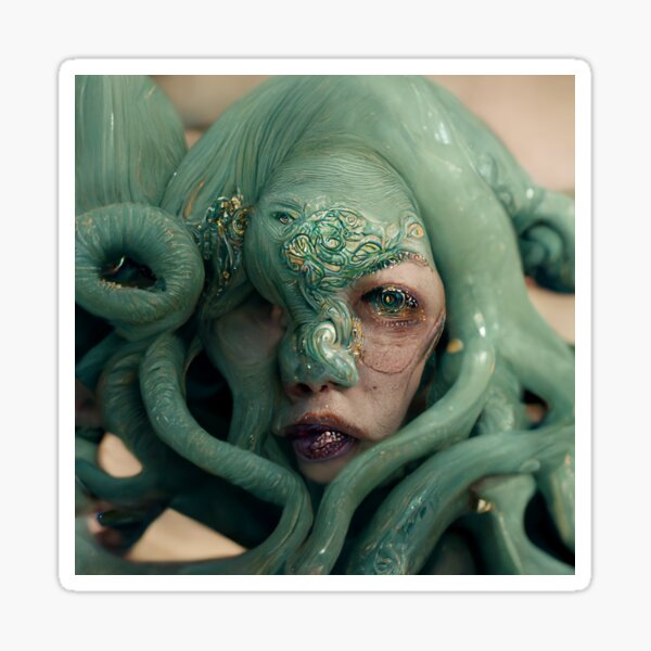 "Cthulhu Lady #1 | HP Lovecraft | Alphonse Mucha | Cthulhu | Dagon | 3D ...