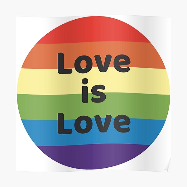 Love Is Love Lgbtq Pride Flag Lgbt Pride Month Rainbow Poster For