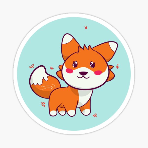 "Red Fox" Sticker for Sale by cutieotter | Redbubble