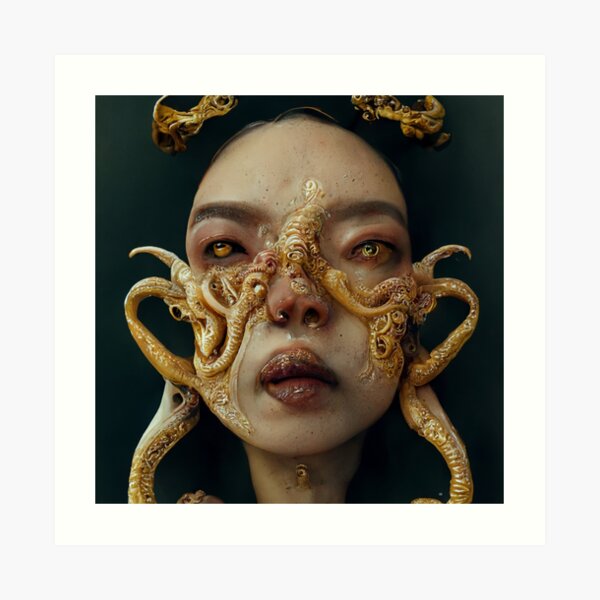 "Cthulhu Lady #3 | HP Lovecraft | Alphonse Mucha | Cthulhu | Dagon | 3D ...