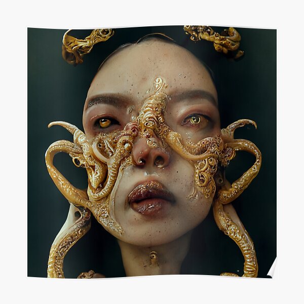 "Cthulhu Lady #3 | HP Lovecraft | Alphonse Mucha | Cthulhu | Dagon | 3D ...