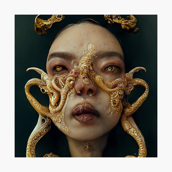"Cthulhu Lady #3 | HP Lovecraft | Alphonse Mucha | Cthulhu | Dagon | 3D ...