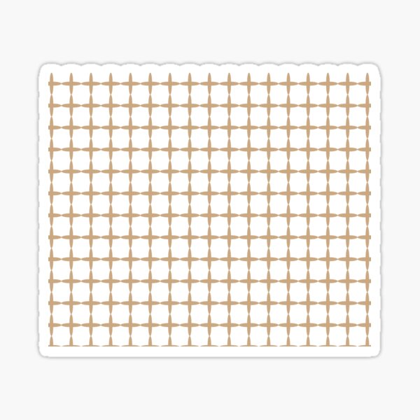 "Butternut Brown Crosses On White Background" Sticker for Sale by ...